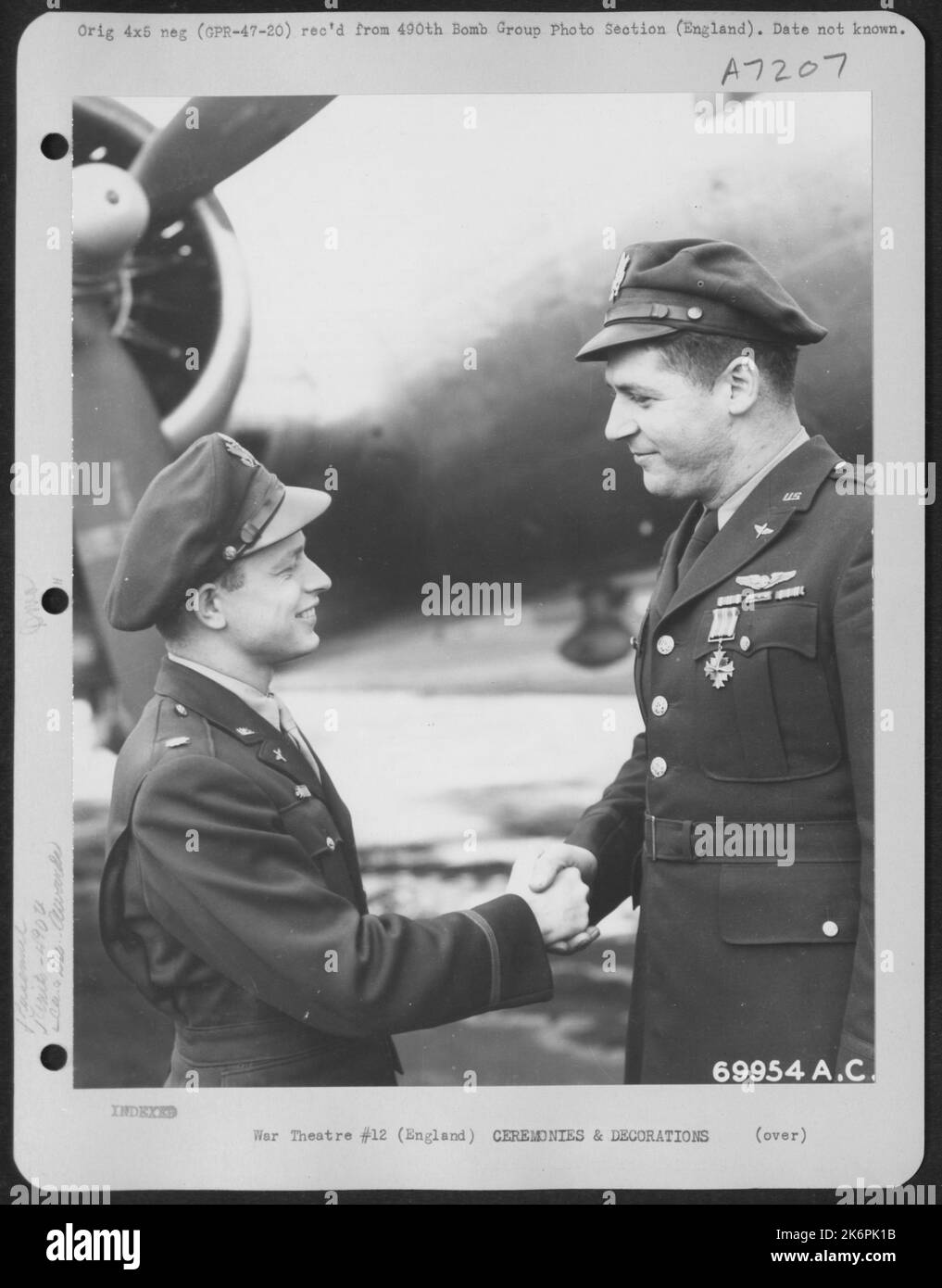 Lt. Bird Of The 490Th Bomb Group Is Awarded The Distinguished Flying ...