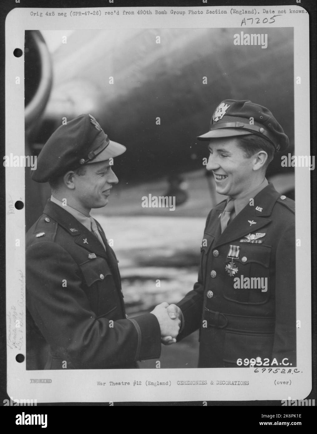 Lt. James C. Cunningham Of The 490Th Bomb Group Is Awarded The ...