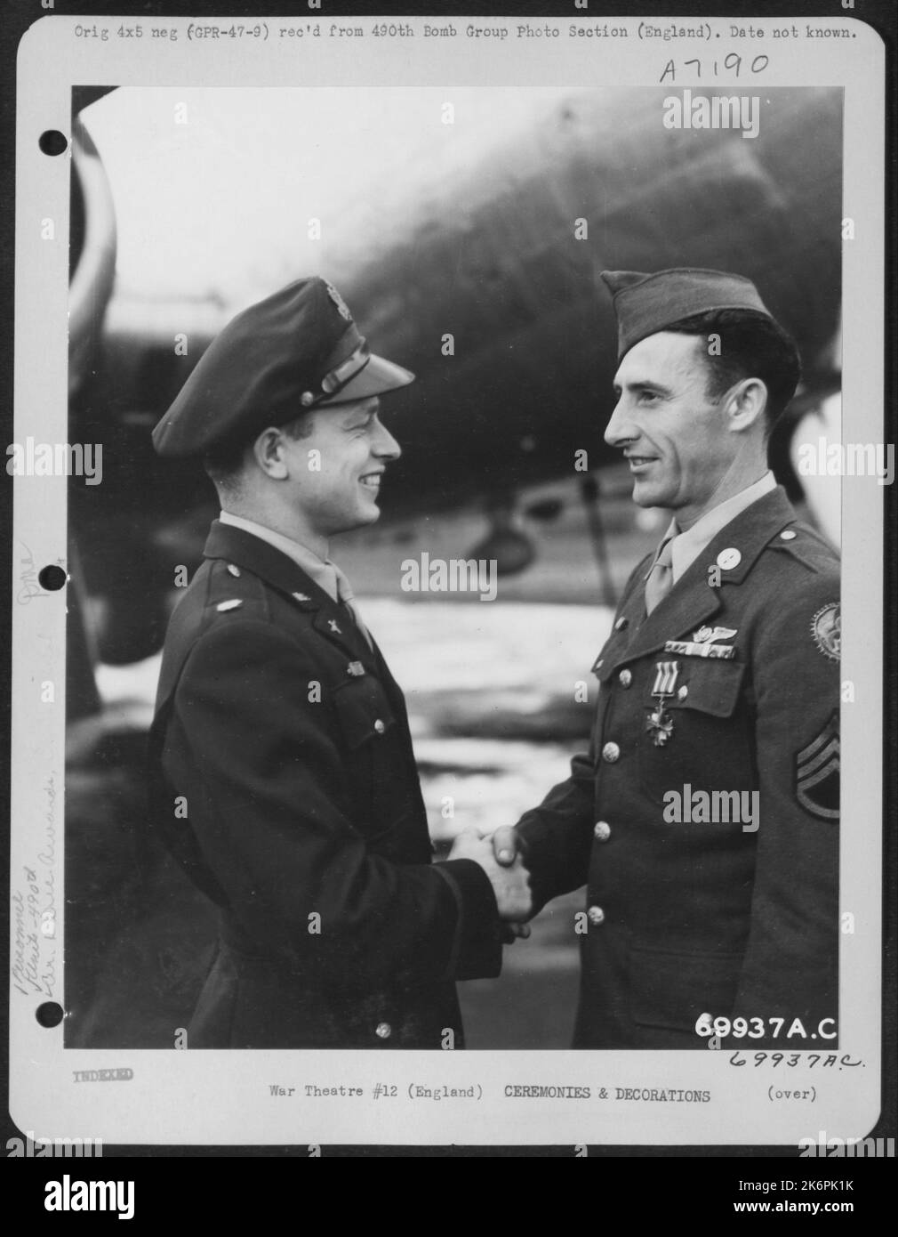 S/Sgt. Donald Holbrook Of The 490Th Bomb Group Is Awarded The ...