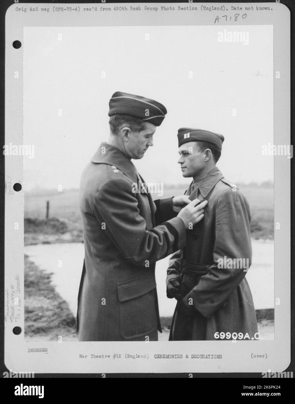 Capt. Pittman Of The 490Th Bomb Group Is Awarded The Distinguished ...