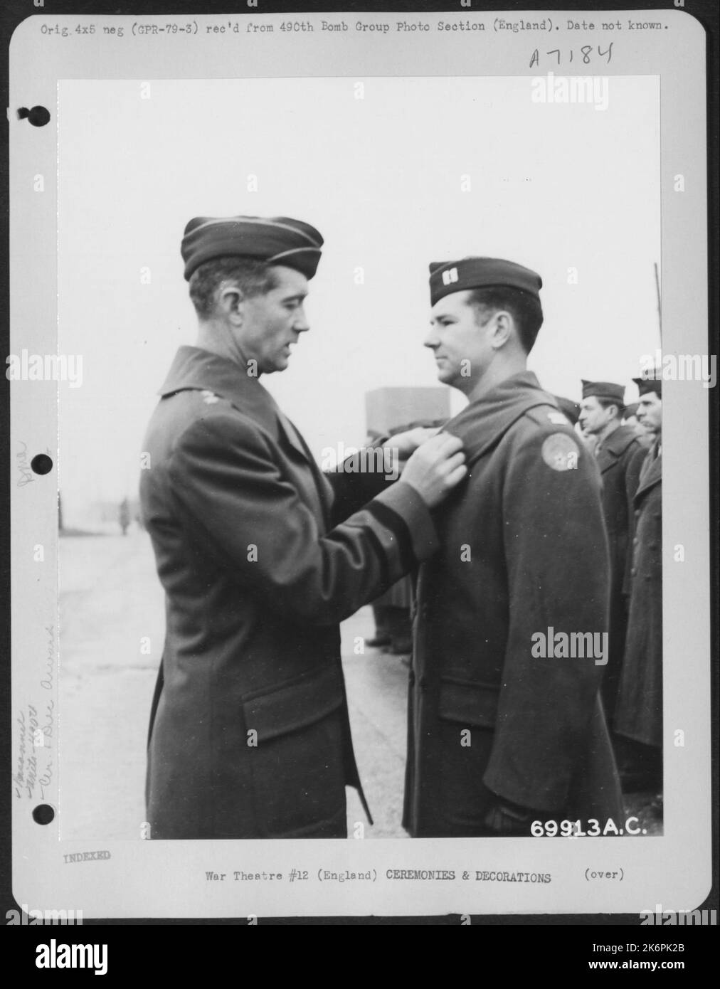 Capt. Kearny Of The 490Th Bomb Group Is Awarded The Distinguished ...
