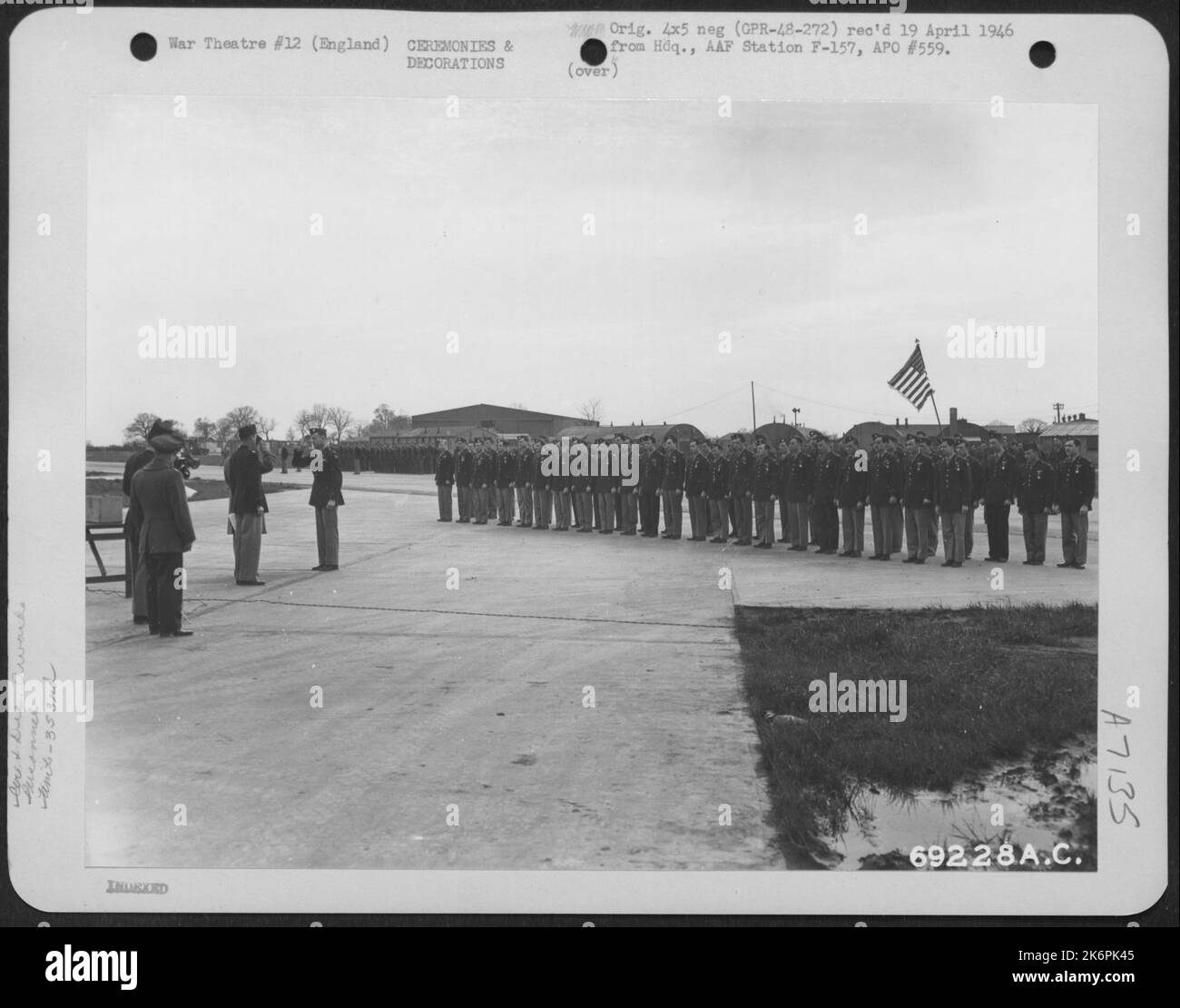 Men Of The 353Rd Fighter Group, Who Have Received Awards, Stand At ...