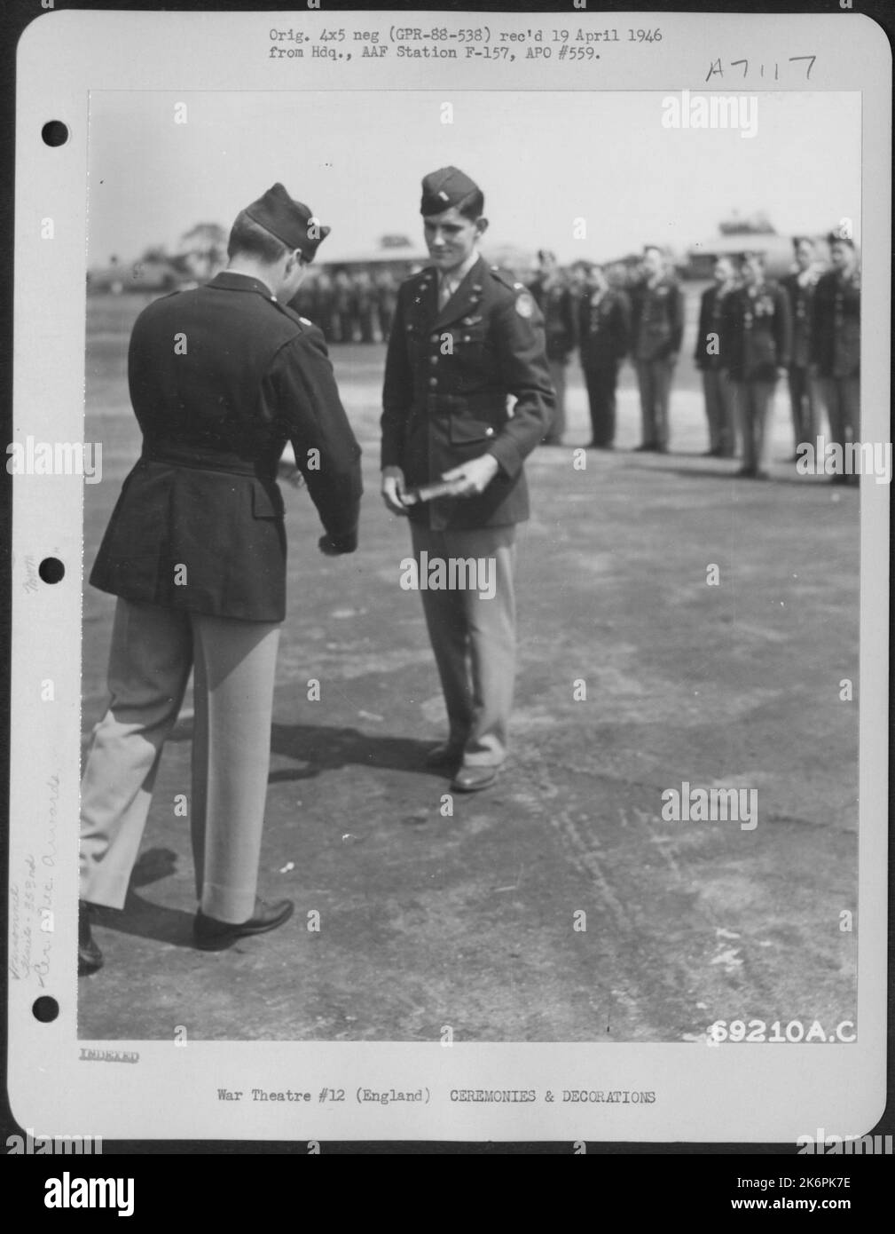 Lt. Daven Of The 353Rd Fighter Group Is Presented An Award By Lt ...
