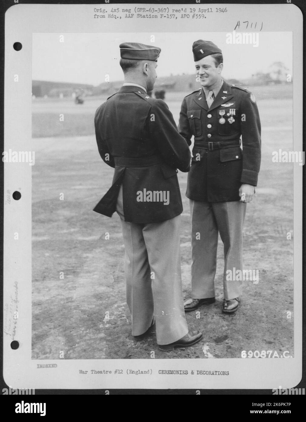 Lt. Hargus Of The 353Rd Fighter Group Is Presented The Air Medal And ...