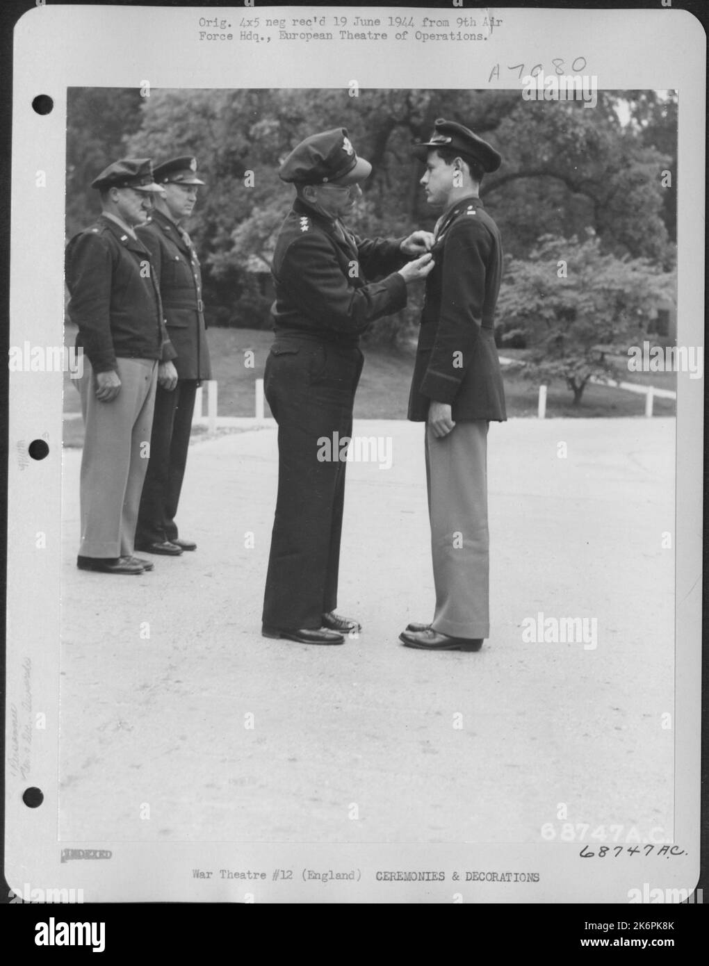 1St Lt. Edward J. Rackham Awarded The Distinguished Flying Cross By Lt ...