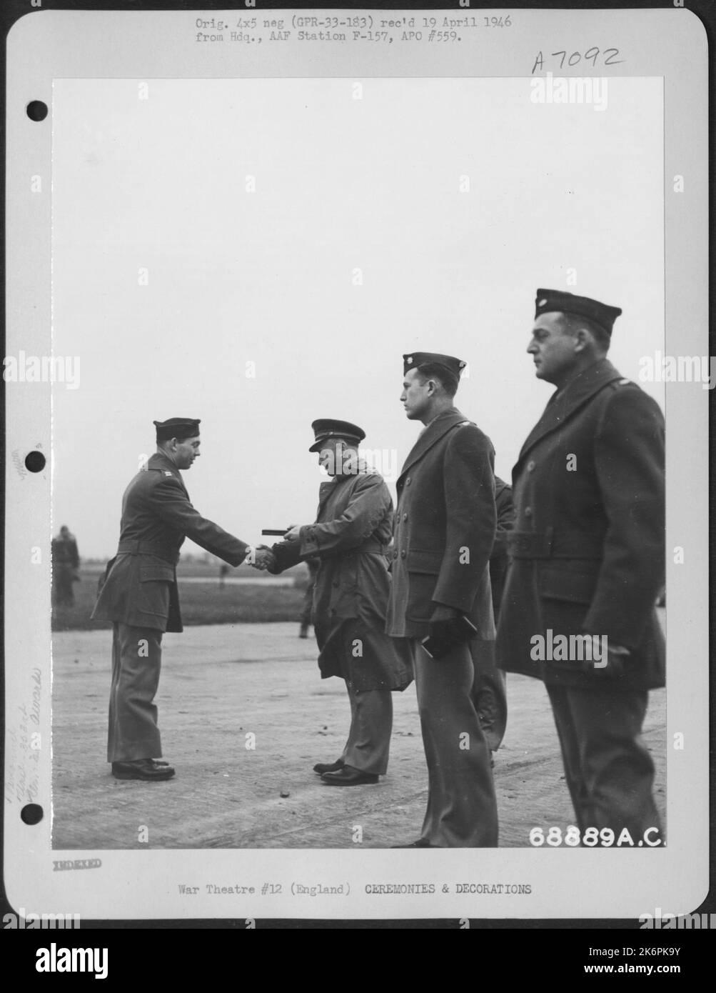 Capt. Newhart Of The 353Rd Fighter Group Is Presented A Medal By ...