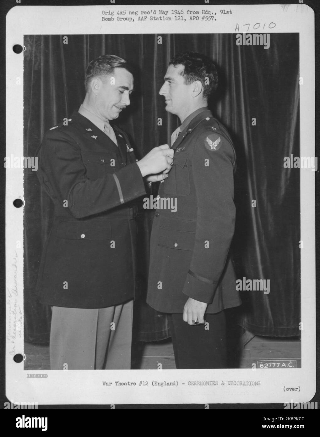 Presentation Of Medal To Lt. Colonel Milton By Colonel William M. Gross ...