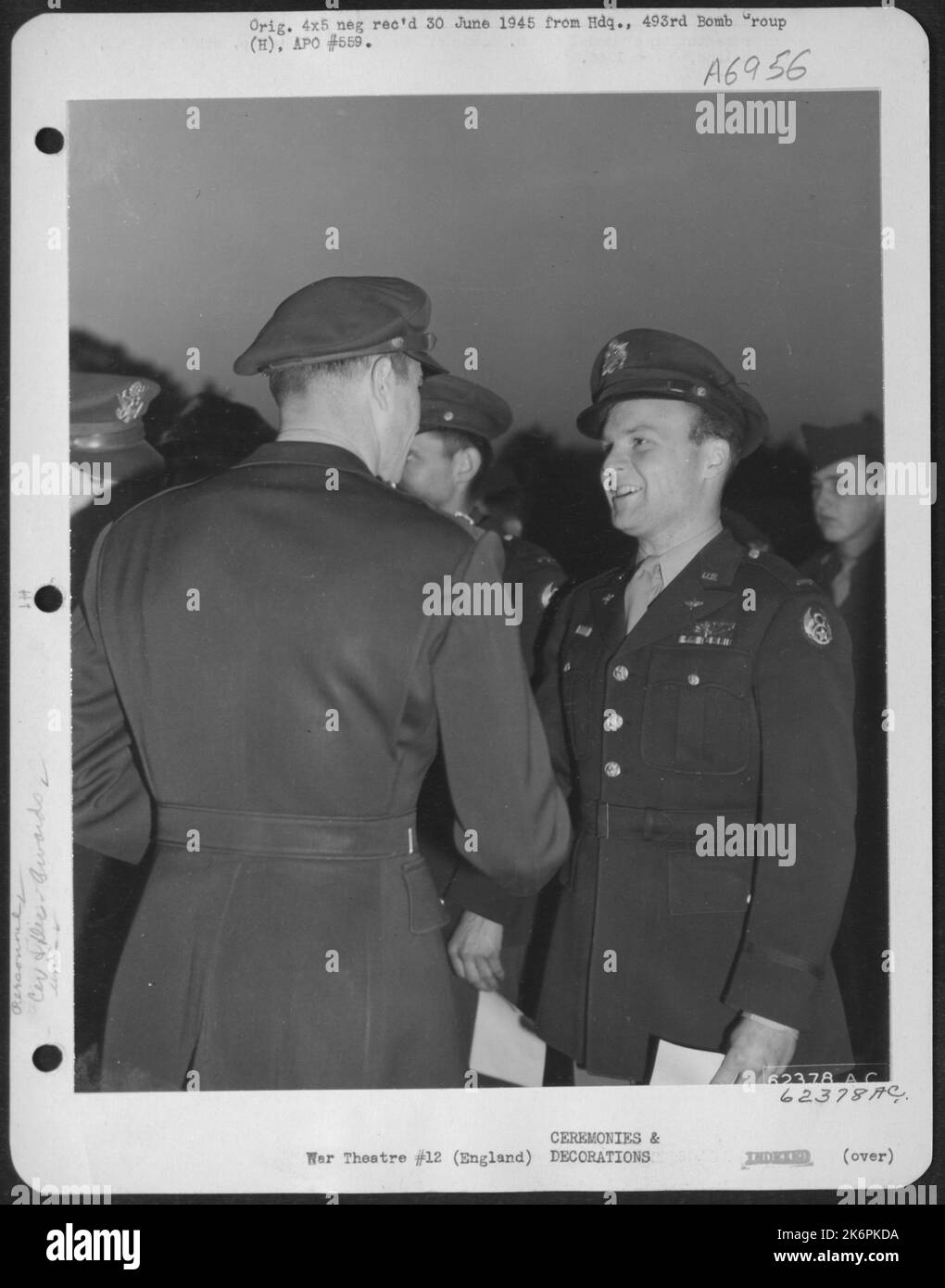 Presentation Of Medal To Lt. Joste Of The 493Rd Bomb Group, 8Th Air ...
