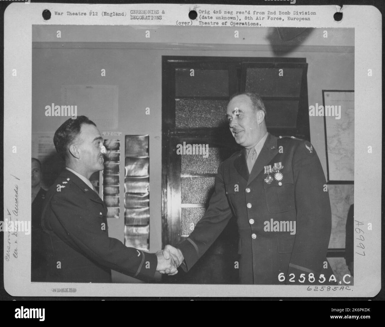 Major General William E. Kepner Congratulates Brig. Gen. Walter R. Peck ...