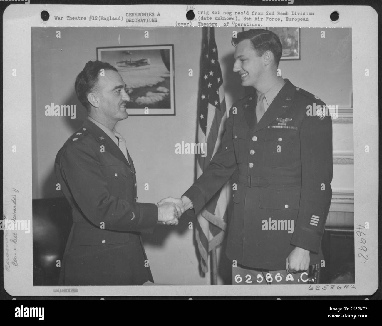 Major General William E. Kepner Congratulates Lt. Colonel Alberts After ...