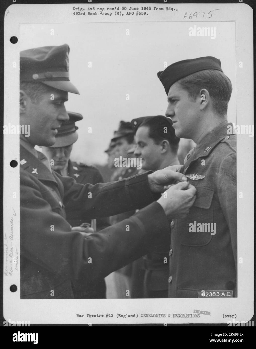 Presentation Of Medal To Sgt. W. Smith Of The 863Rd Bomb Sqd., 493Rd ...