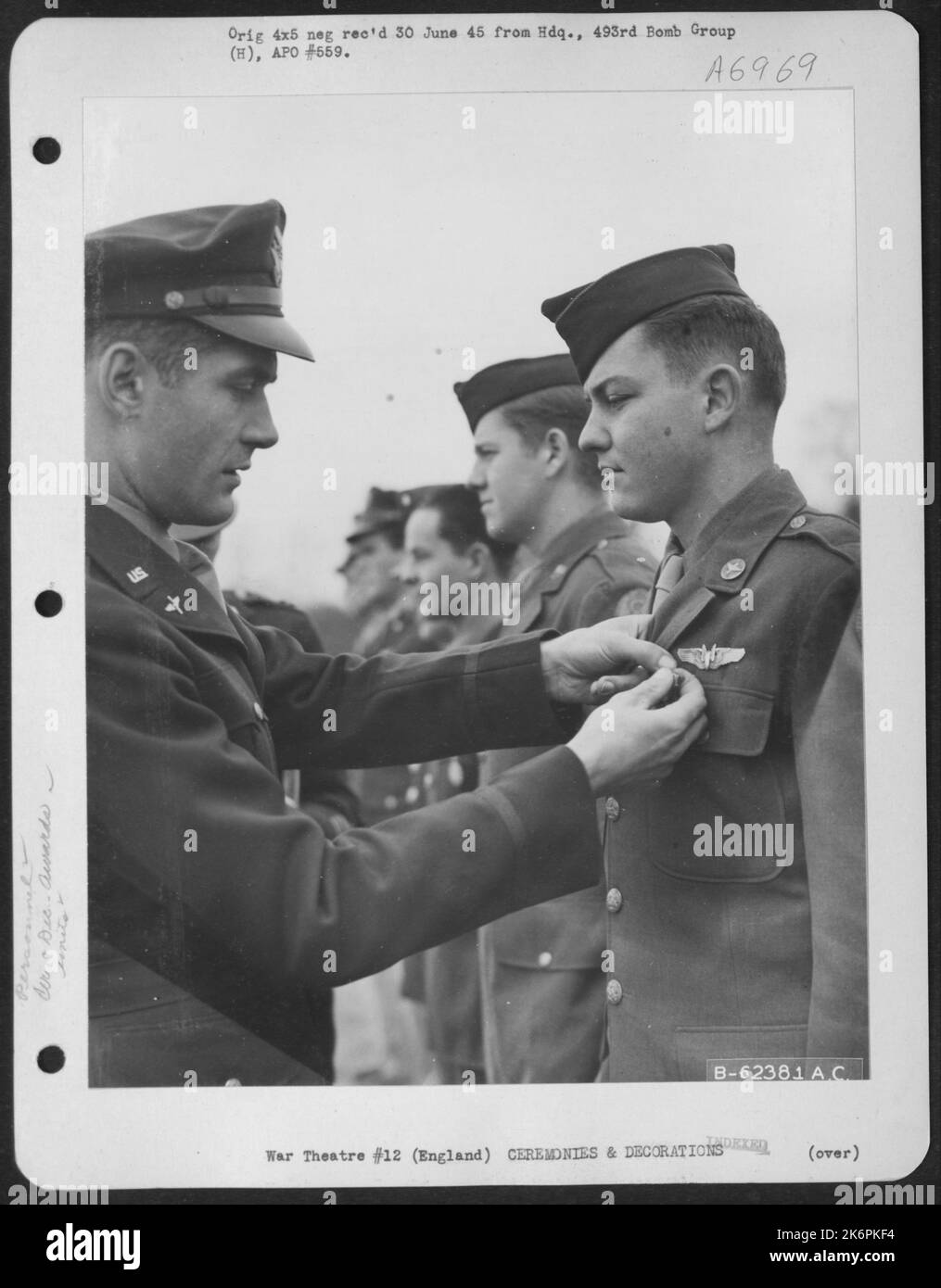 Presentation Of Medal To Sgt. E. Protasiewicz Of The 863Rd Bomb Sqd ...
