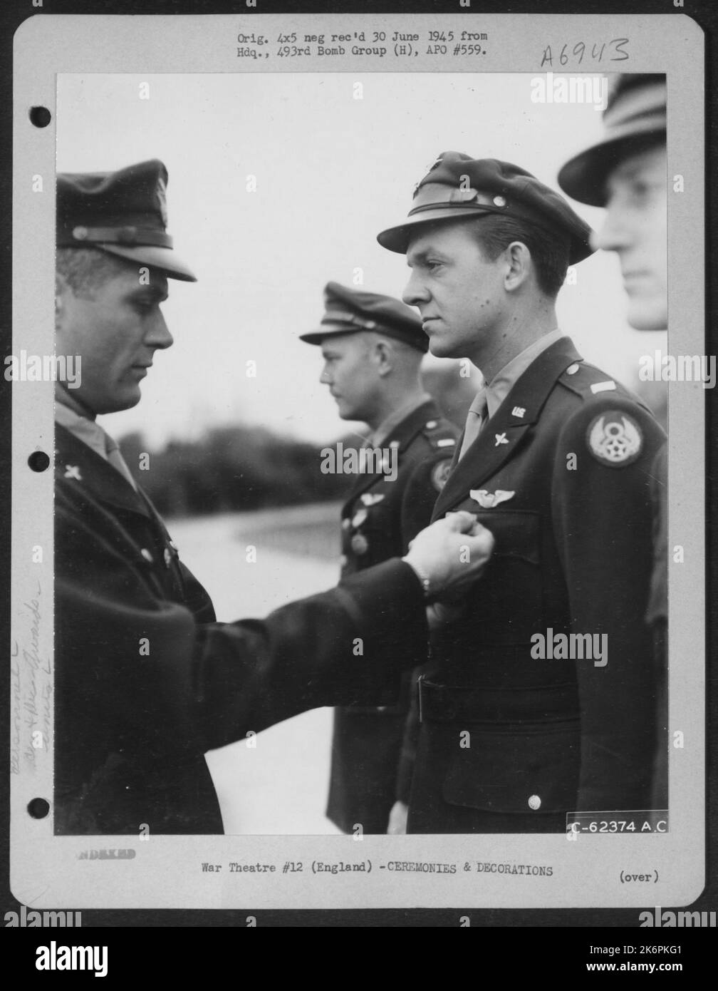 Presentation Of Medal To Lt. J.B. Harrold Of The 493Rd Bomb Group, 3Rd ...