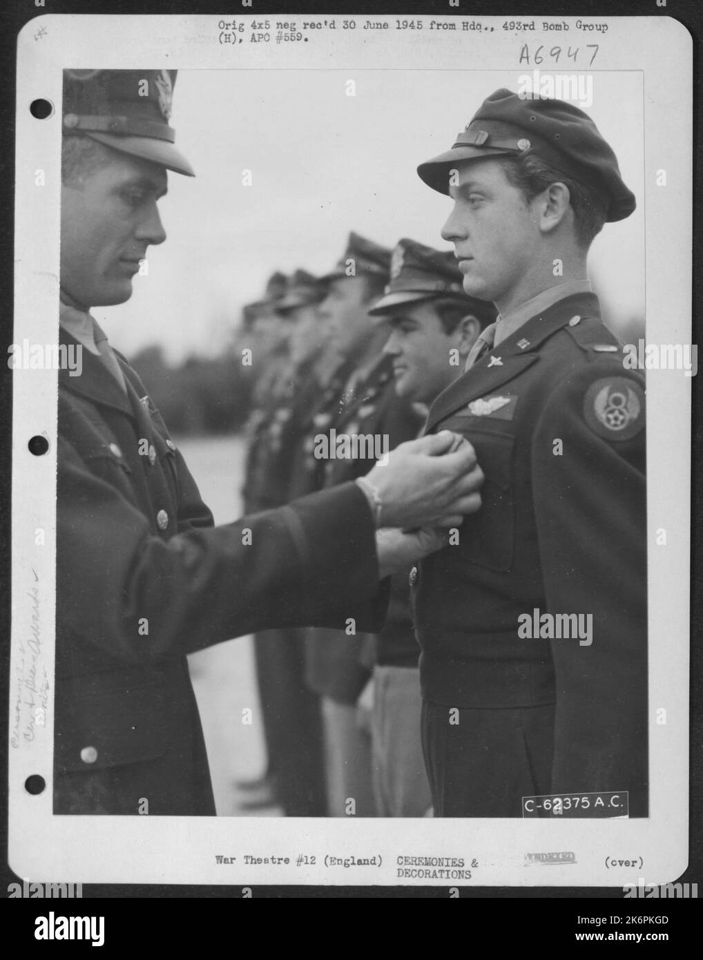 Presentation Of Medal To Lt. R.C. Haggerty Of The 493Rd Bomb Group, 3Rd ...