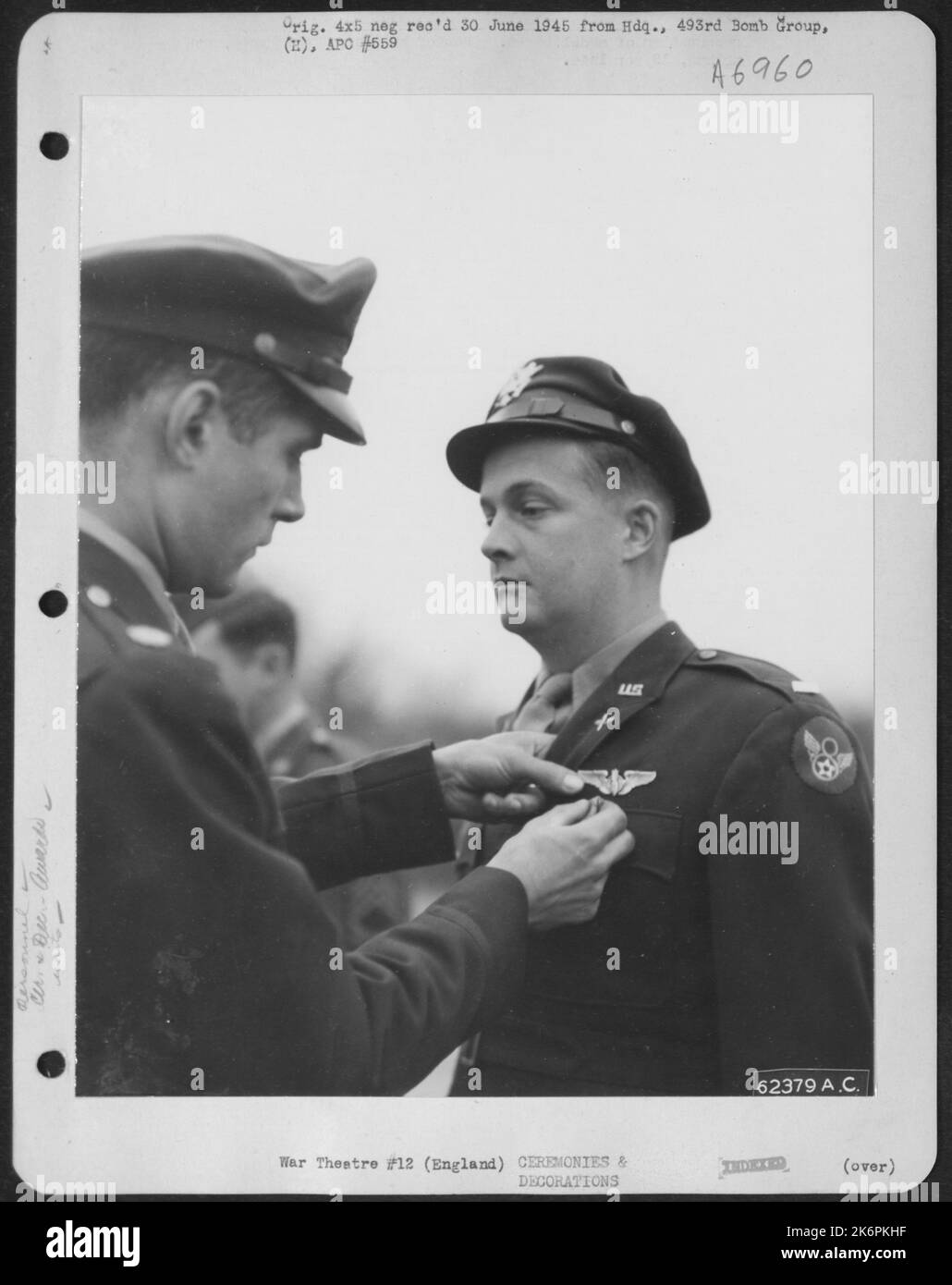Presentation Of Medal To Lt. Tukes Of The 493Rd Bomb Group, 8Th Air ...