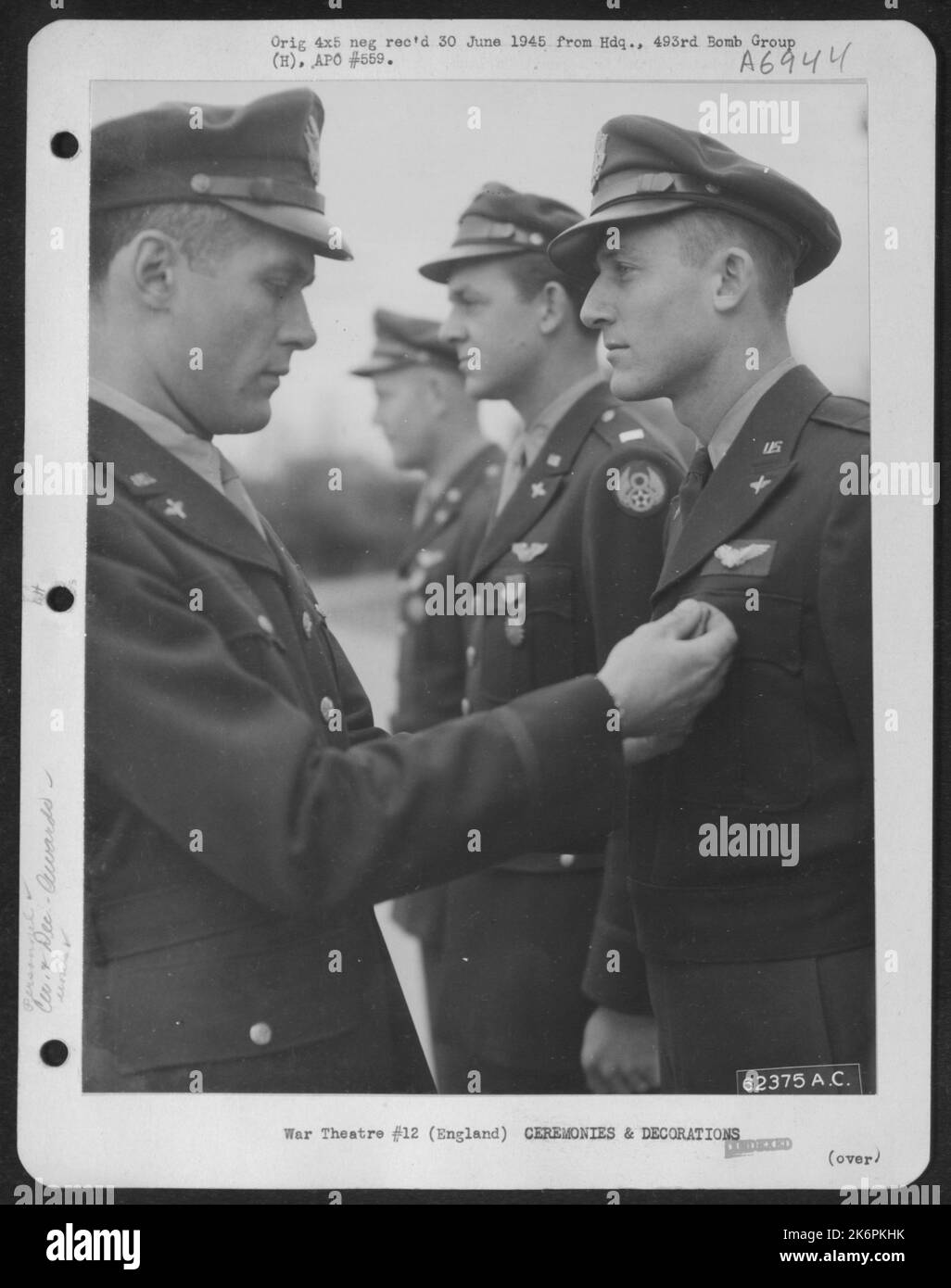 Presentation Of Medal To Lt. B.J. Baker Of The 493Rd Bomb Group, 3Rd ...