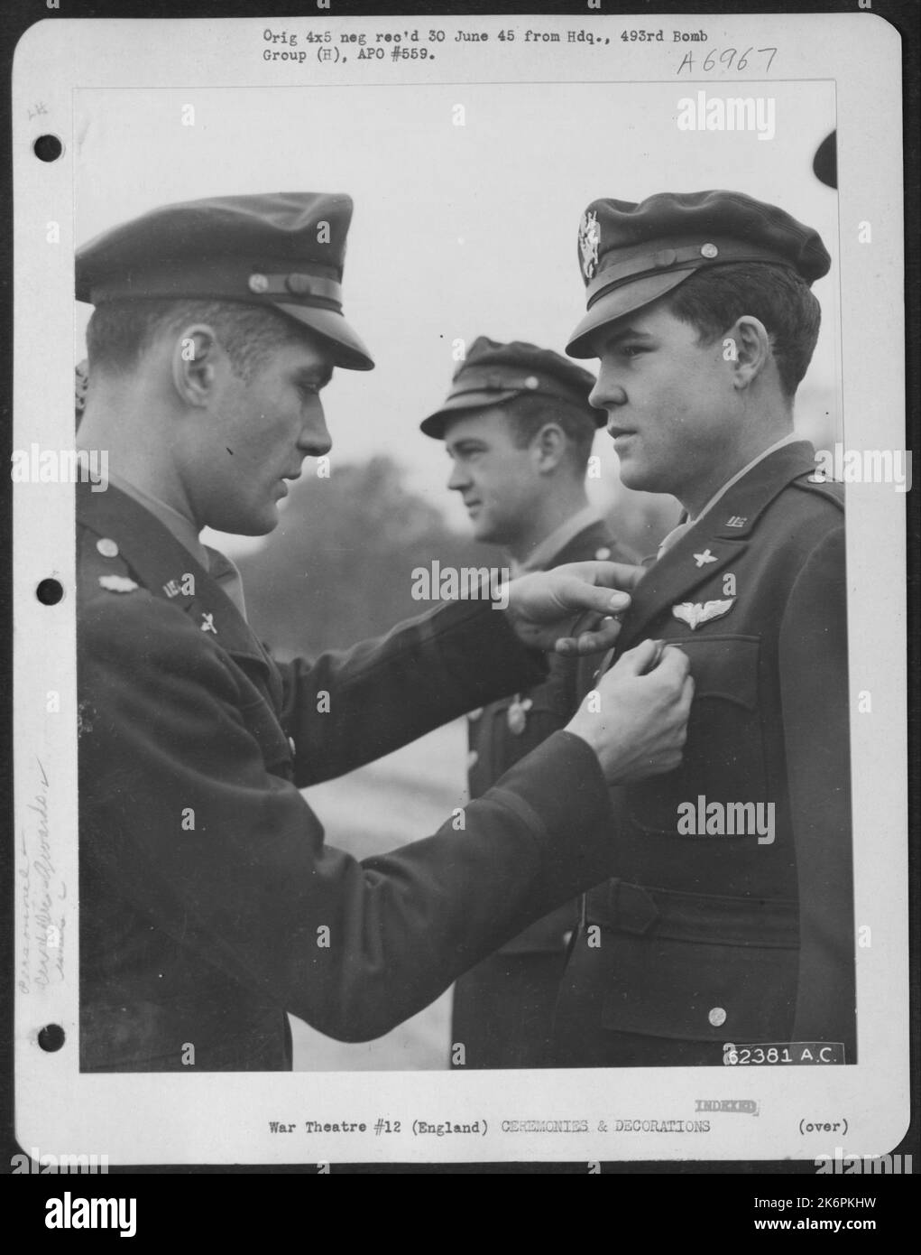 Presentation Of Medal To Lt. W. Crozier Of The 863Rd Bomb Group, 493Rd ...
