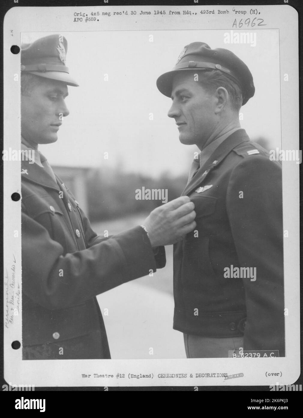 Presentation Of Medal To Capt. R.M. George Of The 493Rd Bomb Group, 8Th ...