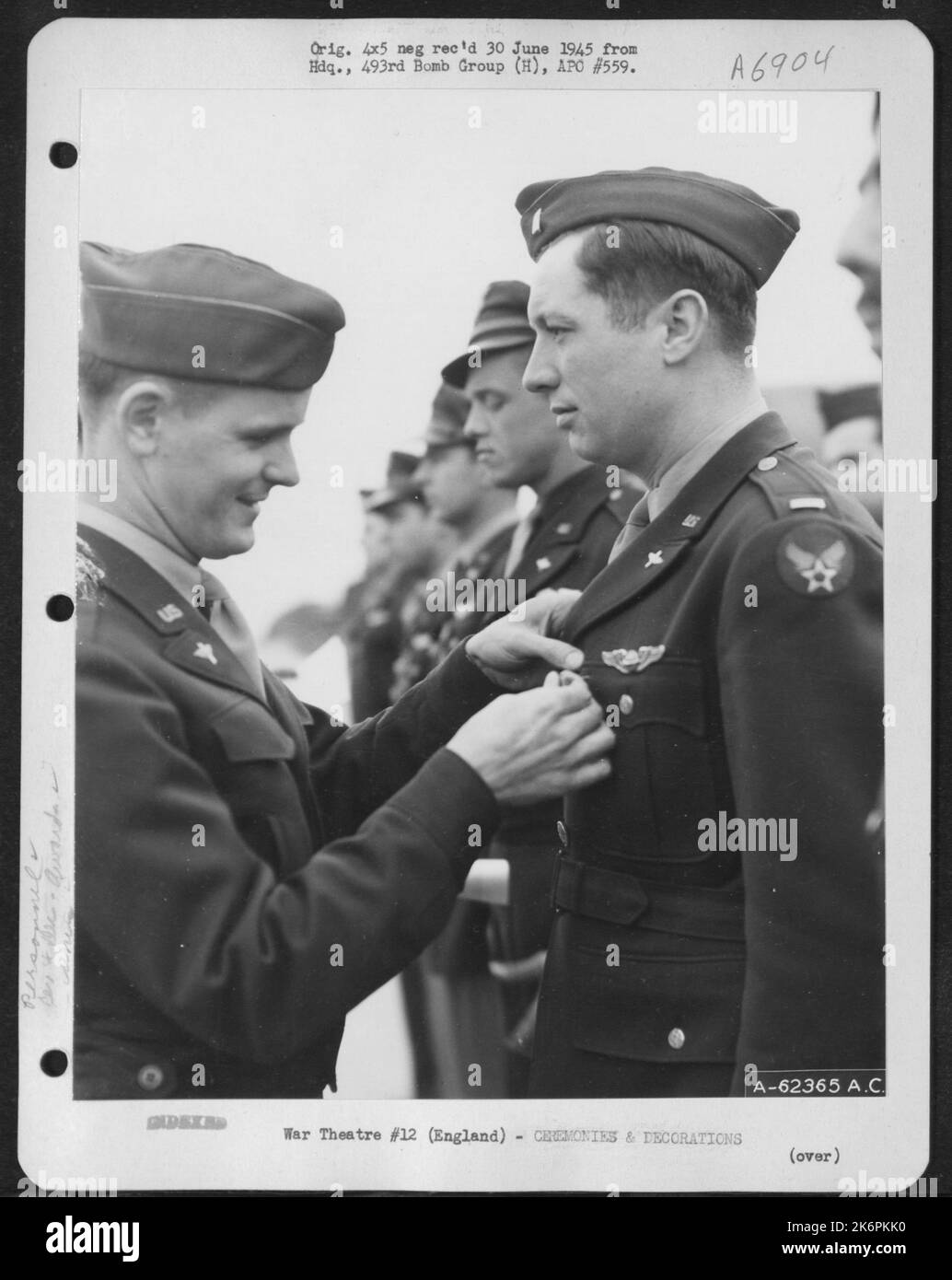 Presentation Of Medal To Lt. C.P. Grover Of The 493Rd Bomb Group, 8Th ...