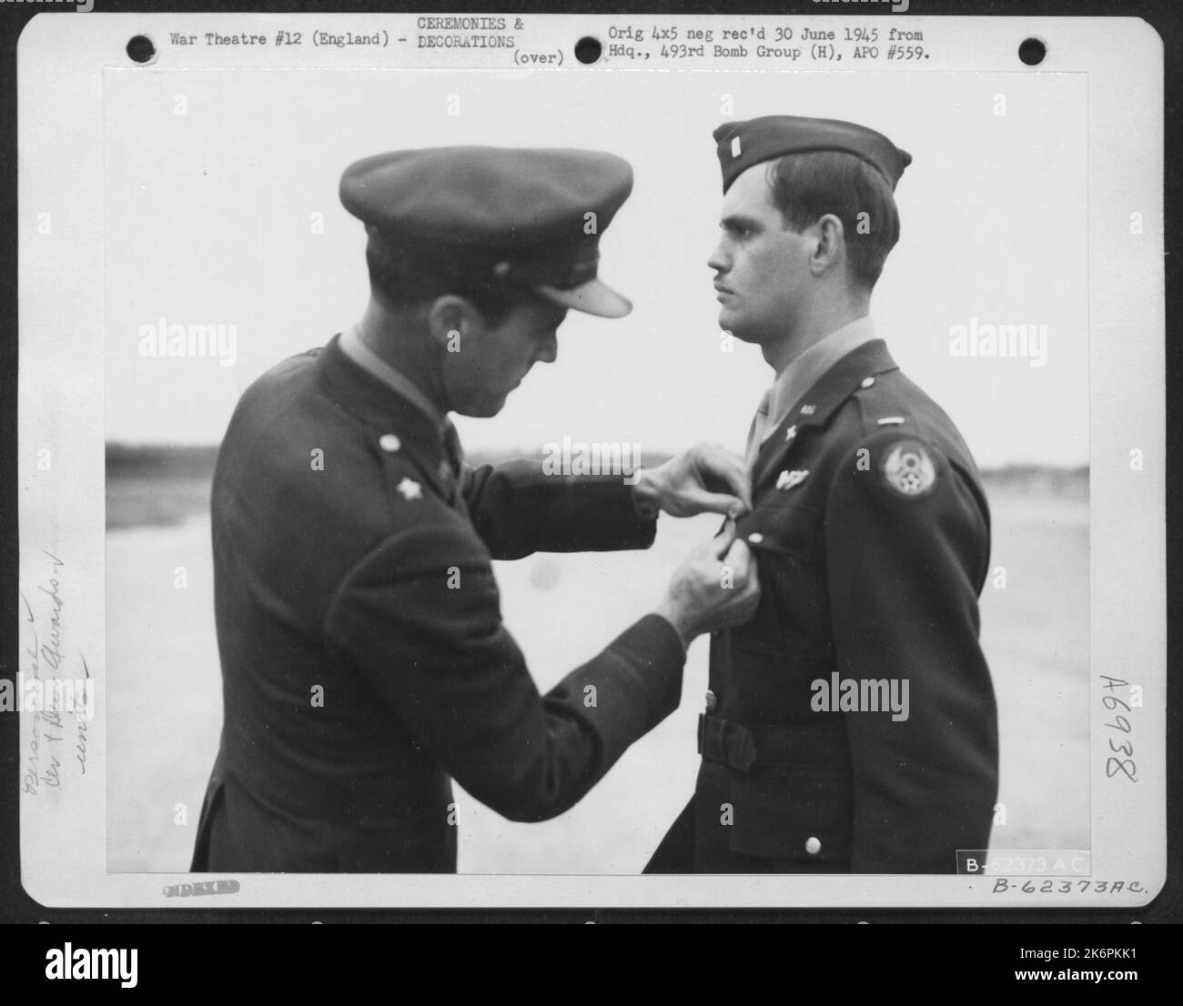 Presentation Of Medal To Lt. H.J. Klaman Of The 493Rd Bomb Group, 8Th ...