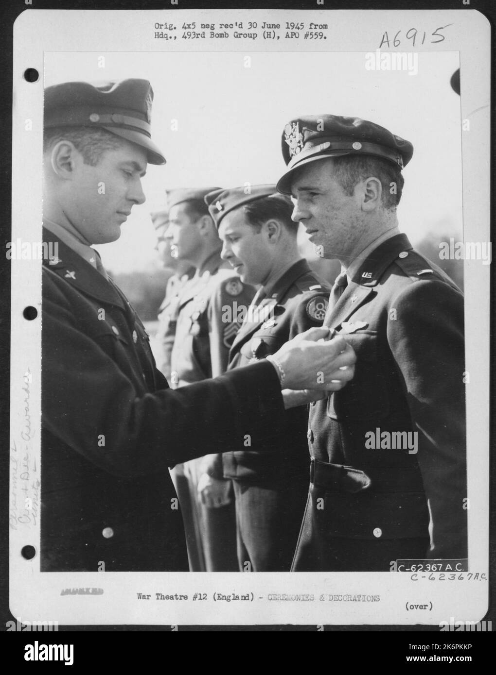 Presentation Of Medal To Lt. R.L. Miller Of The 493Rd Bomb Group, 3Rd ...