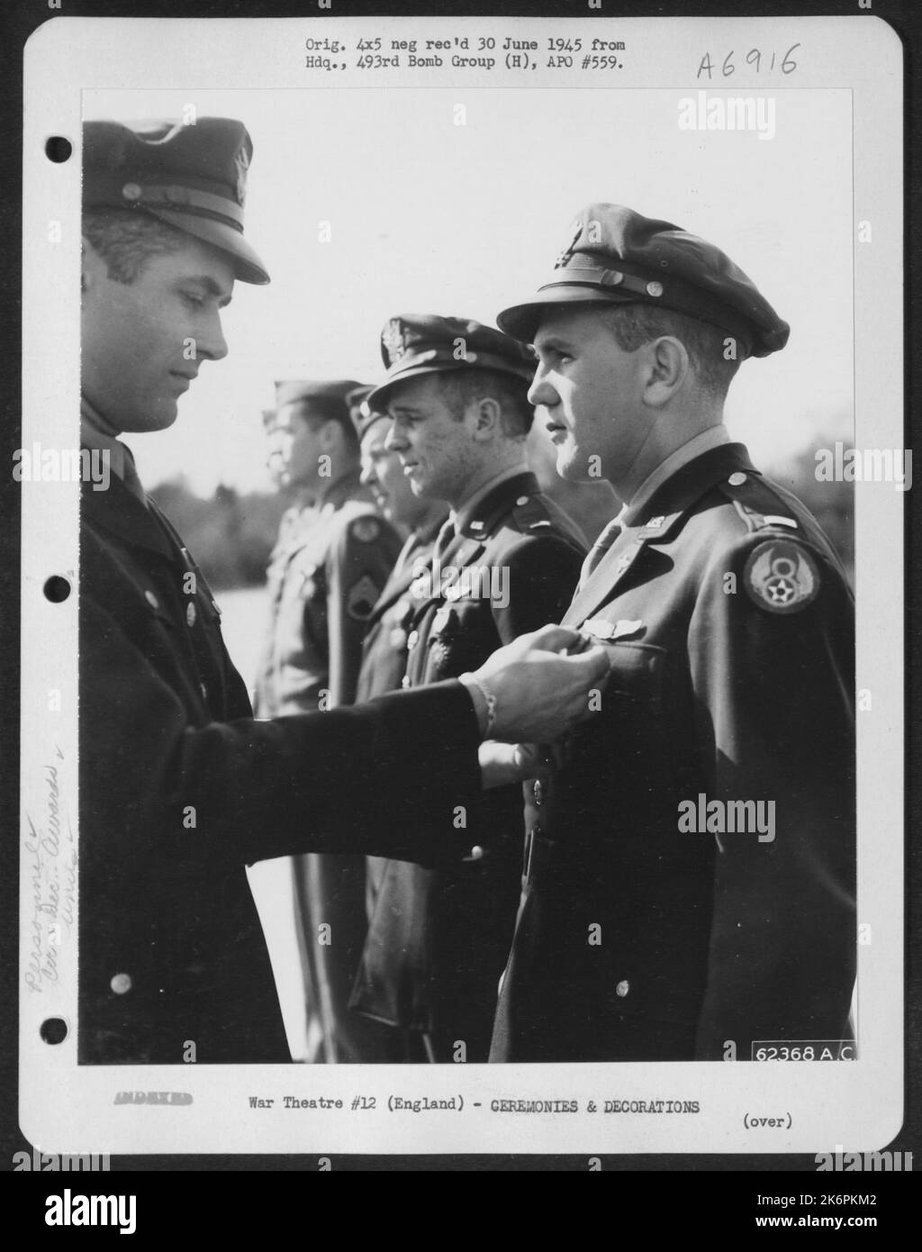 Presentation Of Medal To Lt. W.A. Balkum Of The 493Rd Bomb Group, 8Th ...