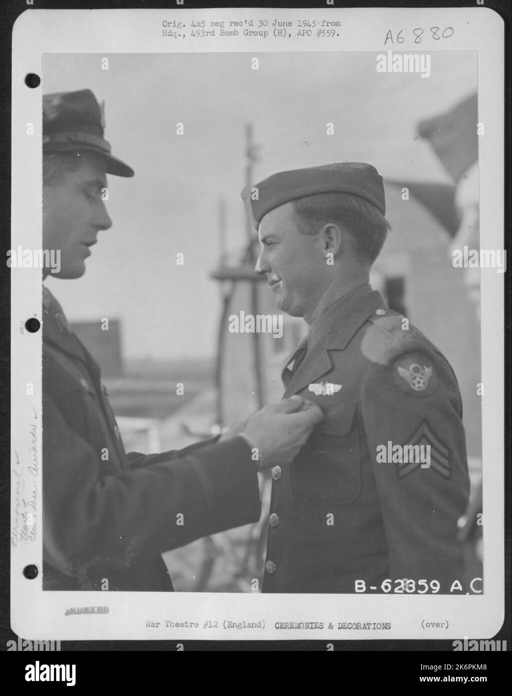Presentation Of Medal To Sgt. J.D. Bonner Of The 493Rd Bomb Group, 3Rd ...