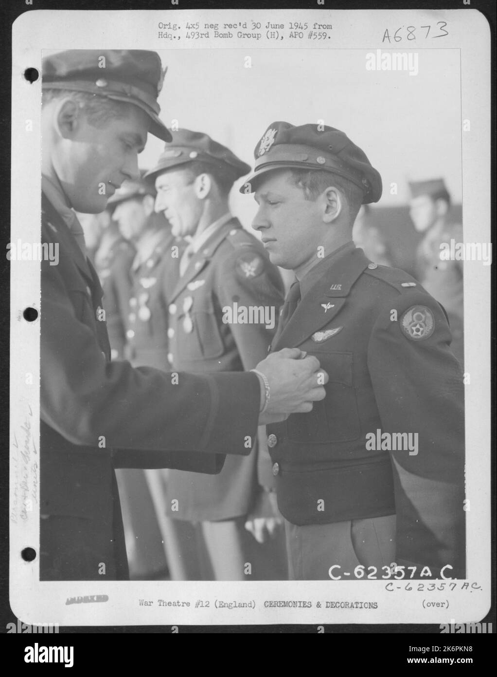 Presentation Of Medal To Lt. H.B. Kalish Of The 493Rd Bomb Group, 3Rd ...