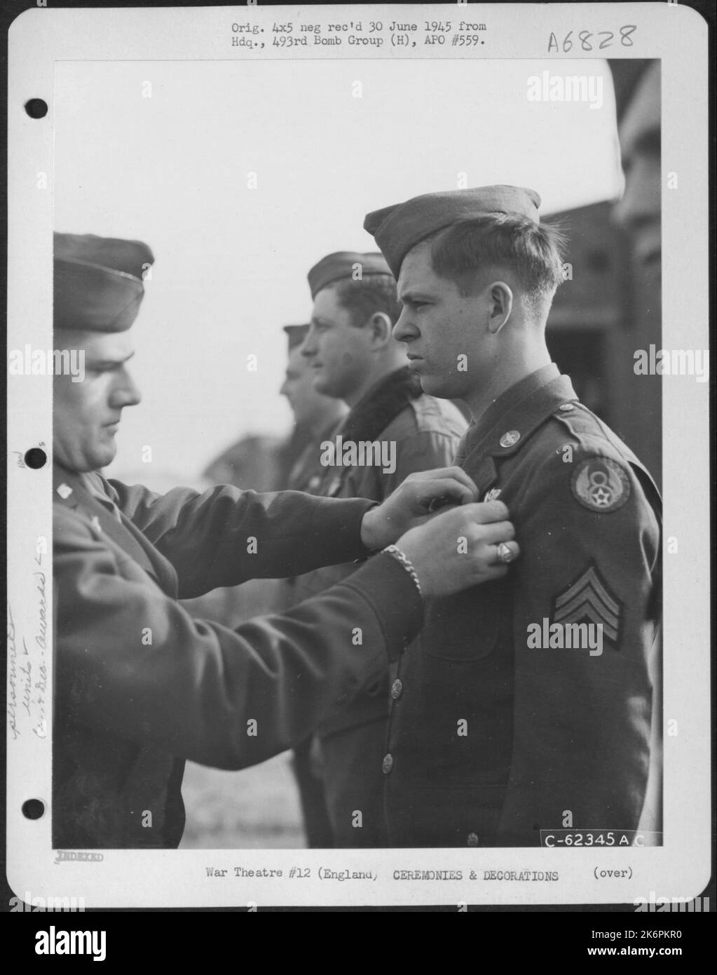 Presentation Of Medal To Sgt. C.A. Vogt Of The 493Rd Bomb Group, 8Th ...