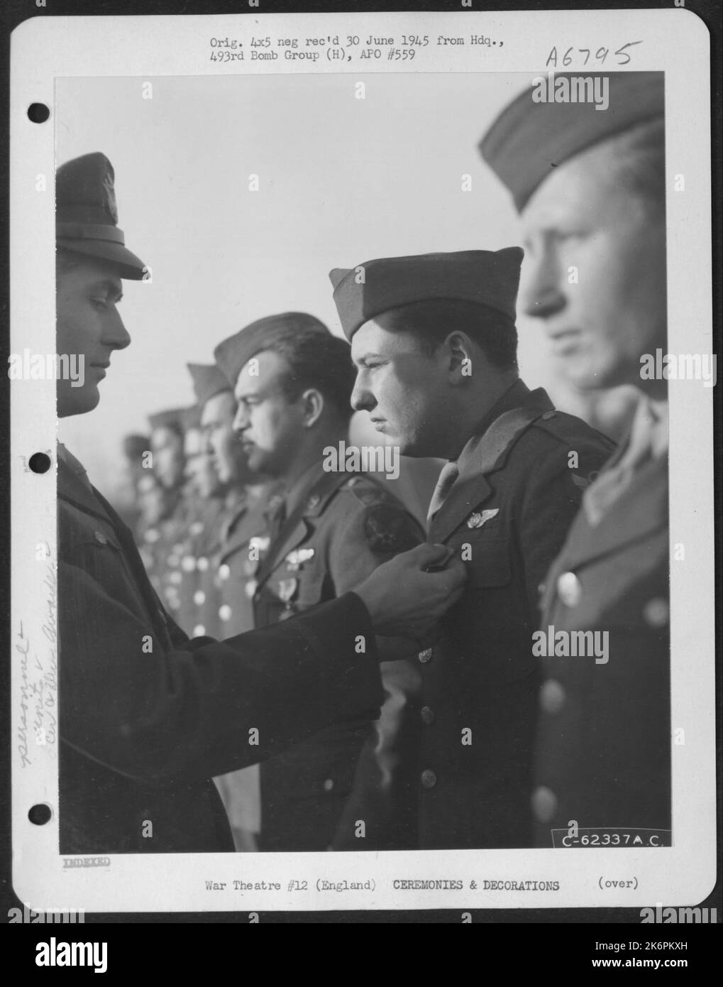 Presentation Of Medal To T. Herman (Enlisted Man) Of The 493Rd Bomb ...
