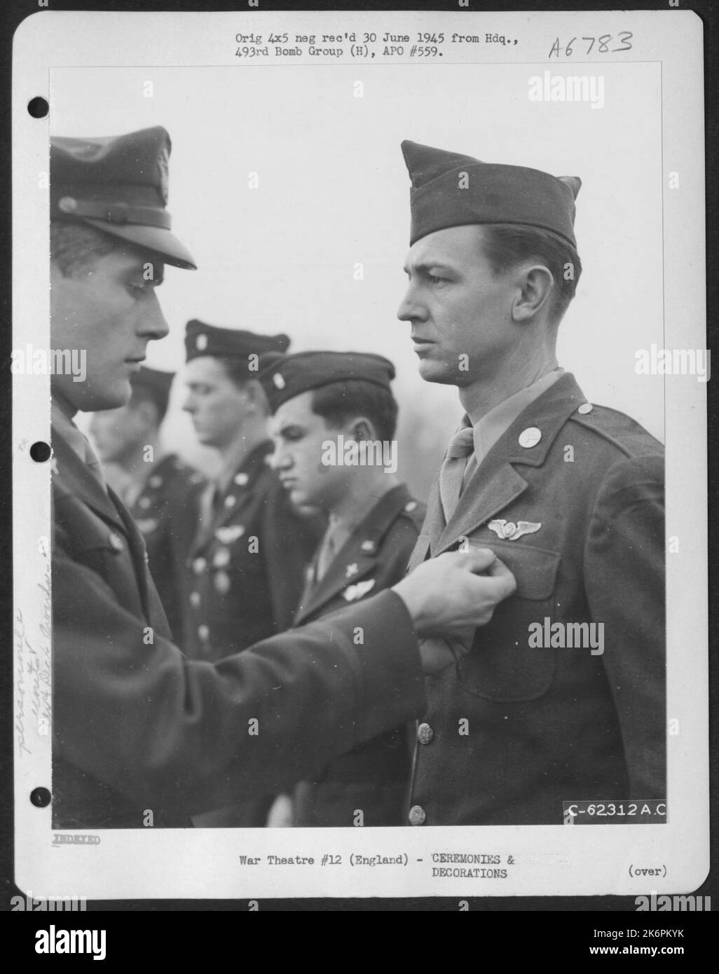 Presentation Of Medal To Pvt. A. Harris Of The 493Rd Bomb Group, 8Th ...