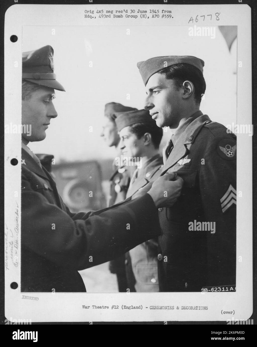 Presentation Of Medal To Sgt. T. Palmieri Of The 493Rd Bomb Group, 3Rd ...