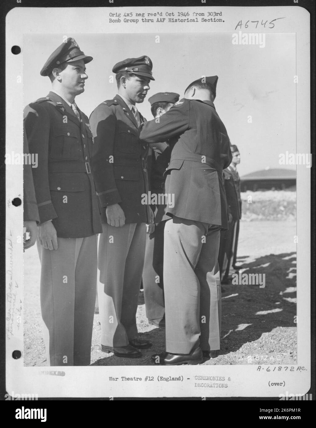 Presentation Of Medal To Lt. Gordon. 303Rd Bomb Group, England. 16 July ...