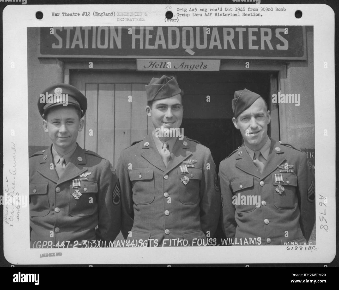 S/Sgt. Fitko, T/Sgt. Fouss And S/Sgt. Williams Wear Their Distinguished ...