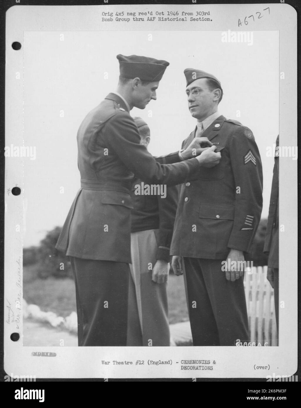 Presentation Of Medal To Sgt. Hartrim. 303Rd Bomb Group, England. 11 ...