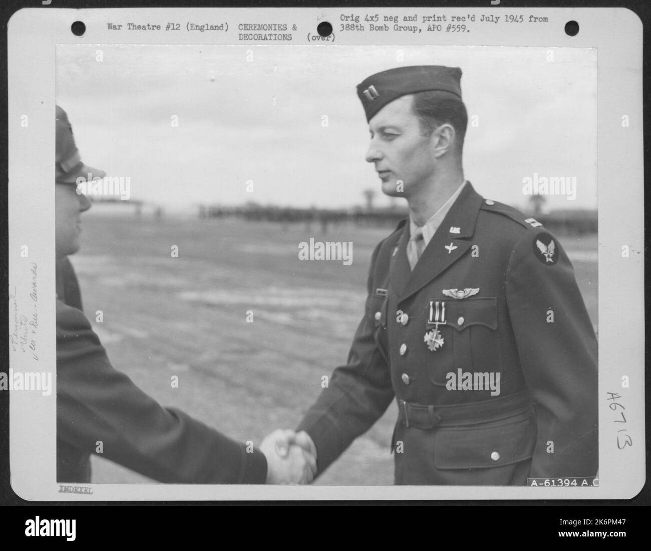 Brig. Gen. Archie J. Old, Jr., Congratulates Captain John Y. Lansing ...