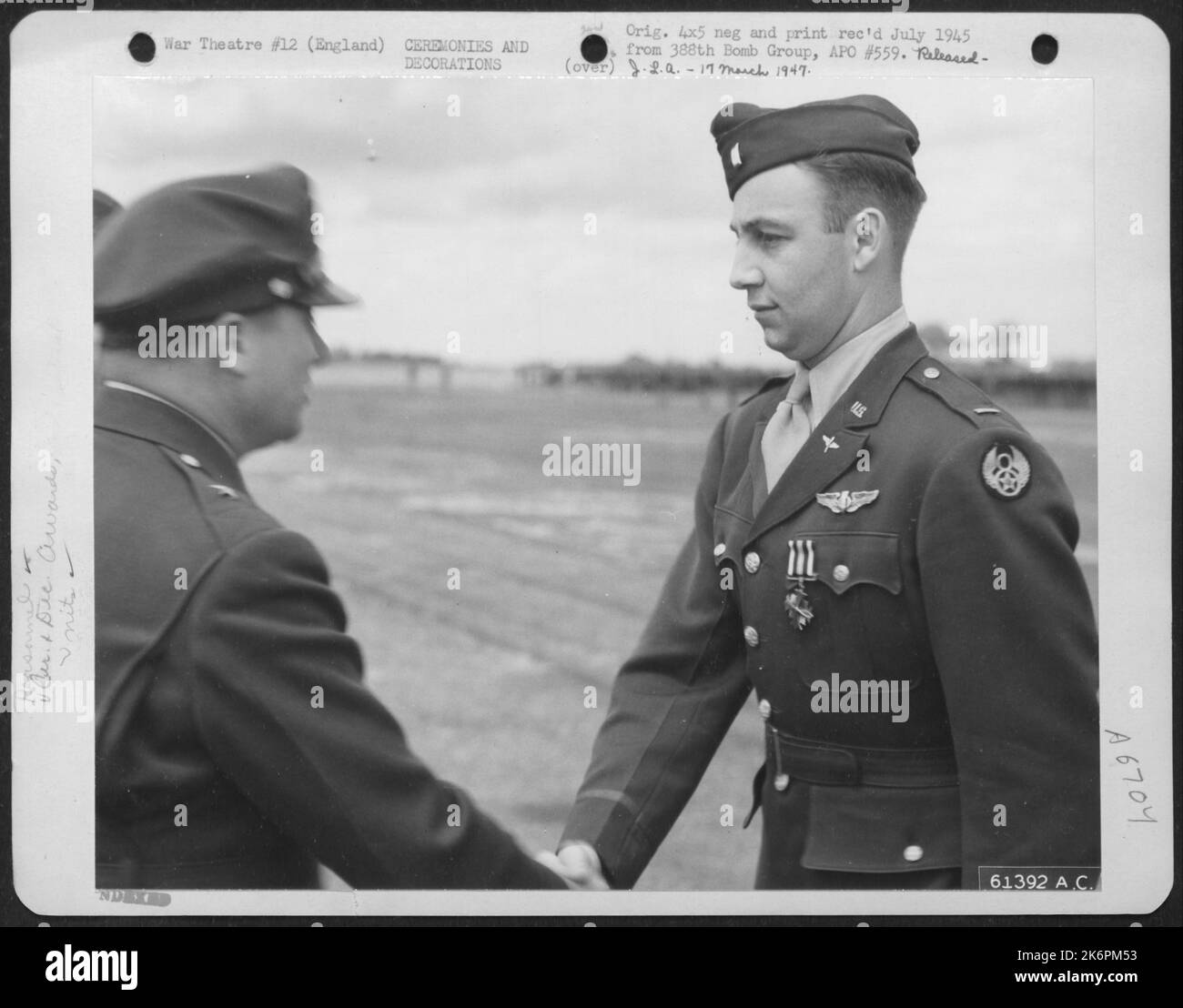 Brig. Gen. Archie J. Old, Jr. Congratulates 1St Lt. Robert T. Heslam ...