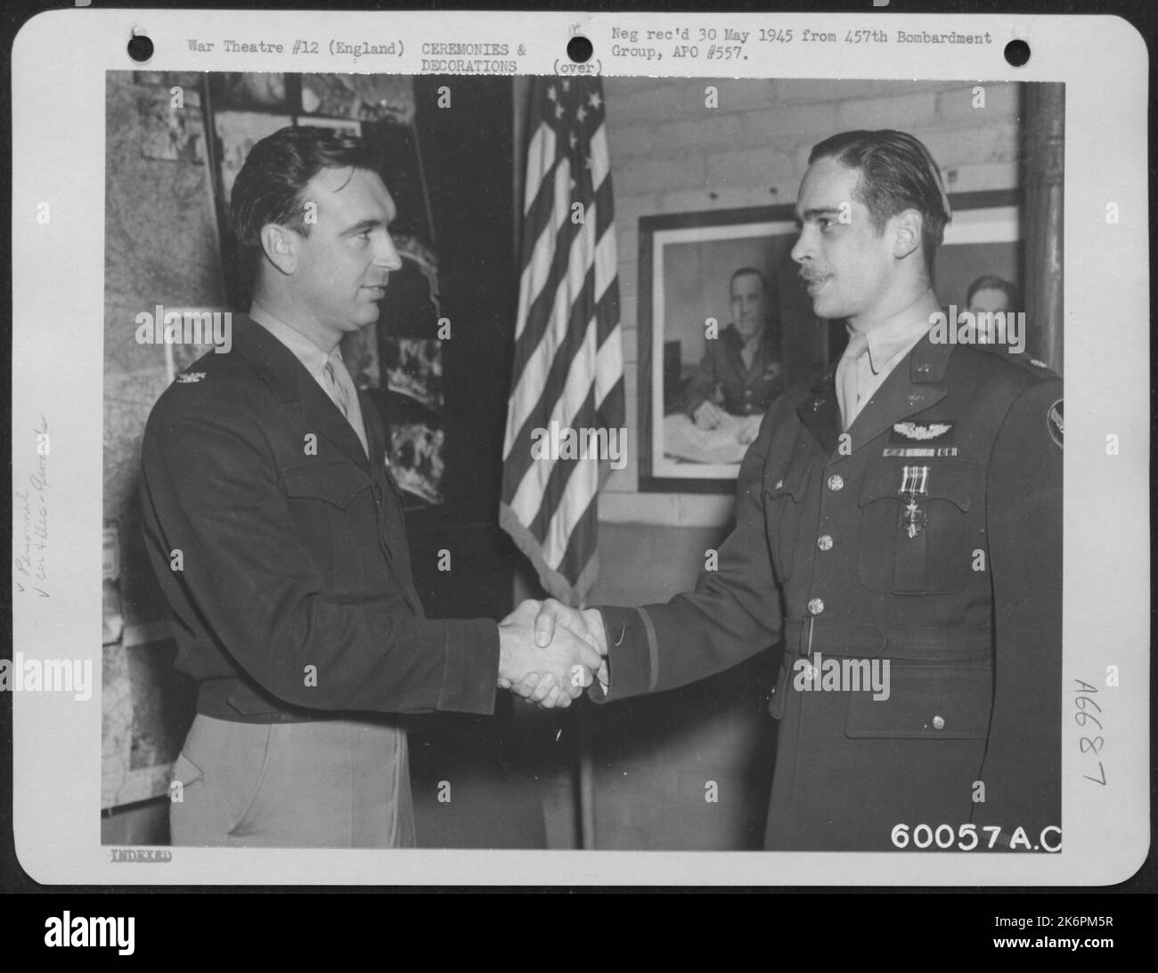Colonel Harris Edward Rogner Presenting The Distinguished Flying Cross ...