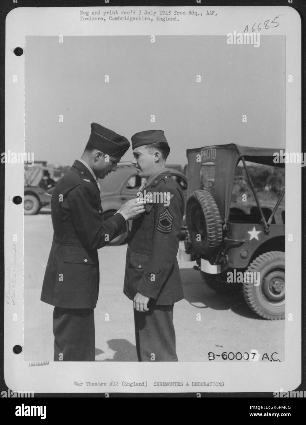 Colonel Henry Presenting The Air Medal To M/Sgt. Michael Goddard. 16 ...