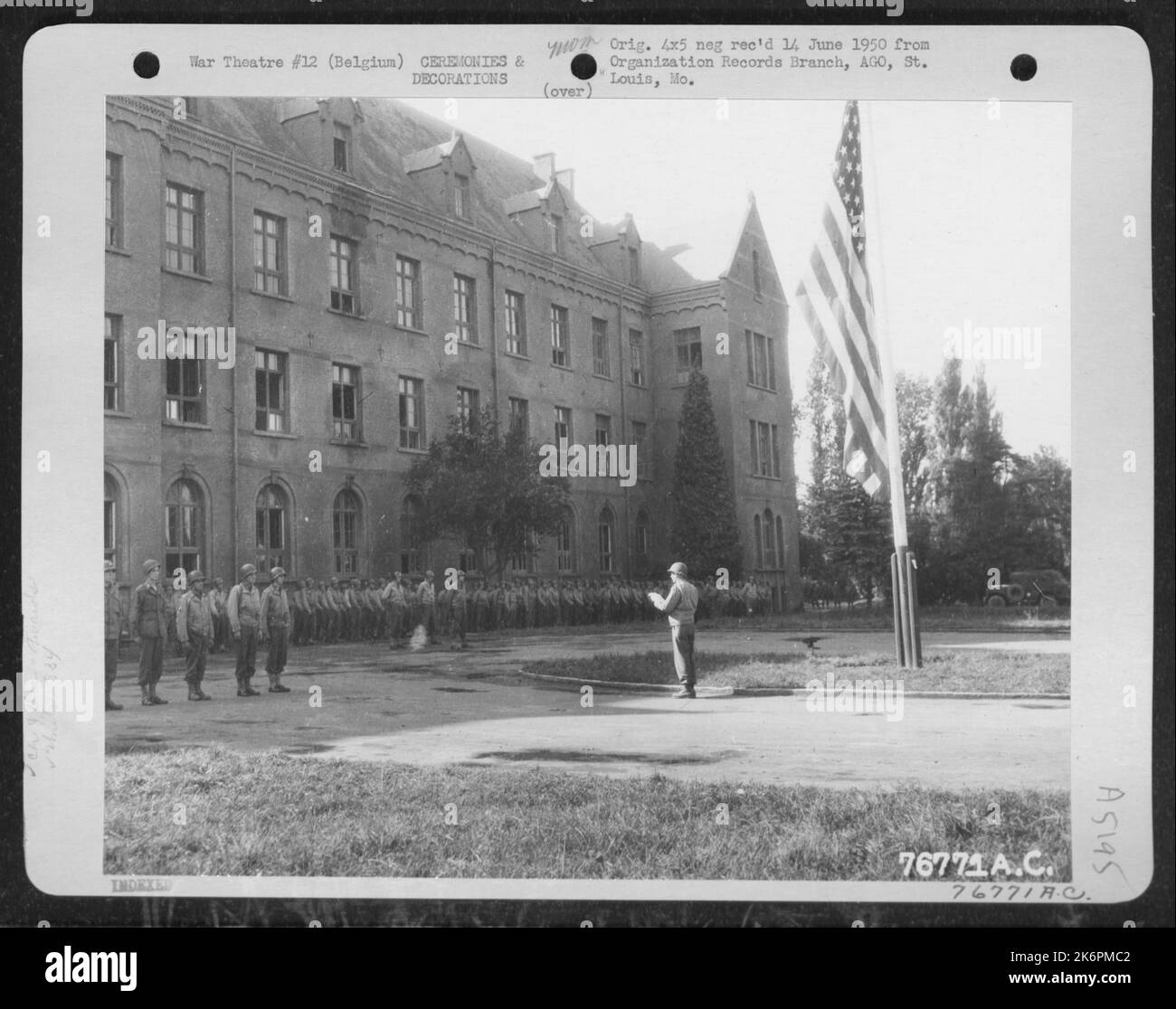 Members Of The 834Th Engineer Aviation Battalion Line Up In Front Of ...
