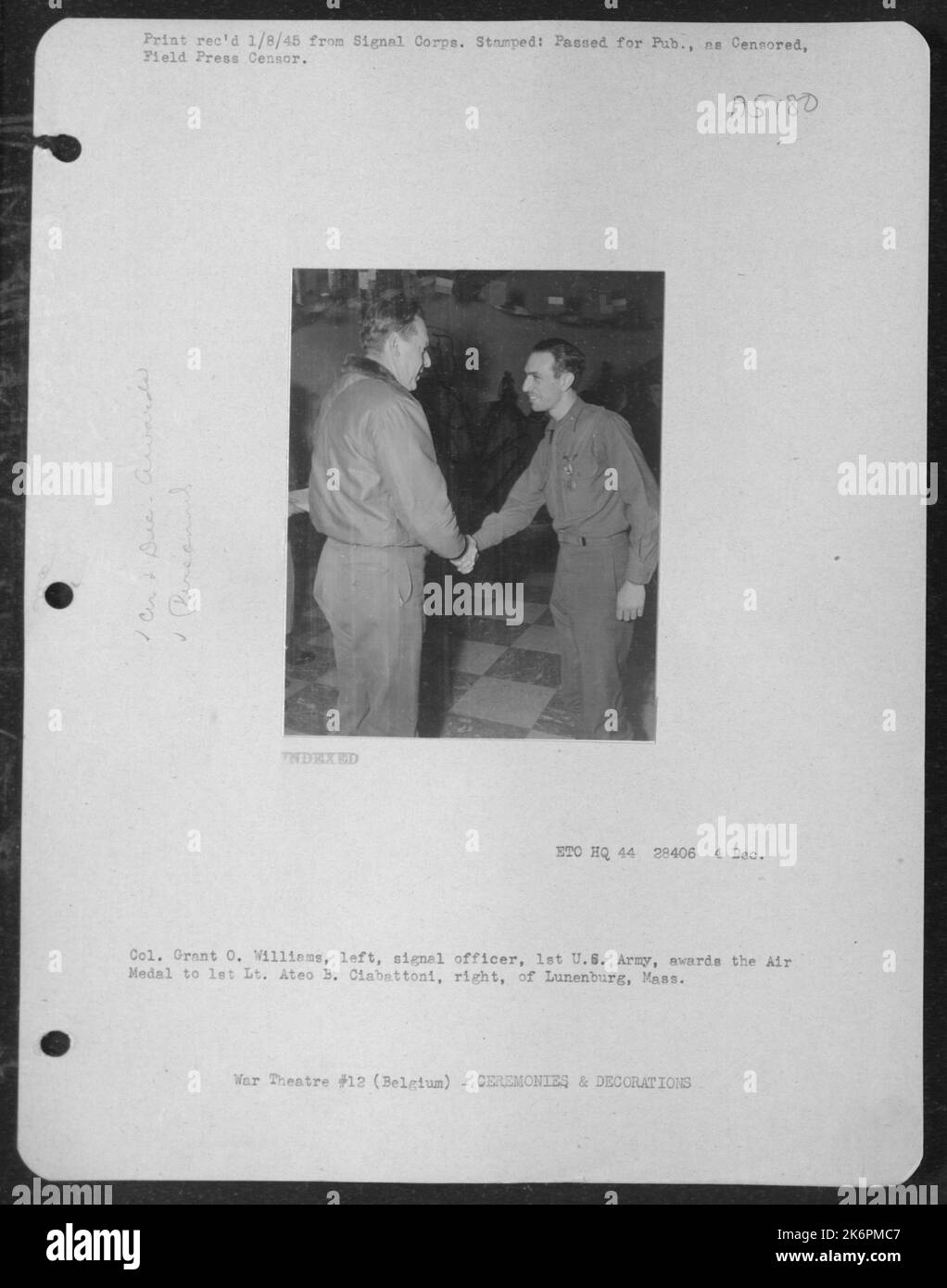 U s army 1st lt williams hi-res stock photography and images - Alamy