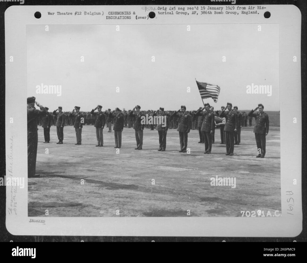 A Citation Award Is Made To The 386Th Bomb Group During A Ceremony At ...