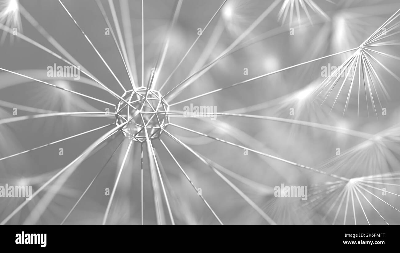3D grayscale rendering of simple geometric fractal object resembling a ...