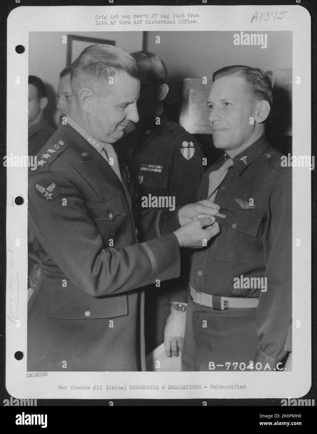 Lt. General George E. Stratemeyer Presents An Award To A Member Of The ...