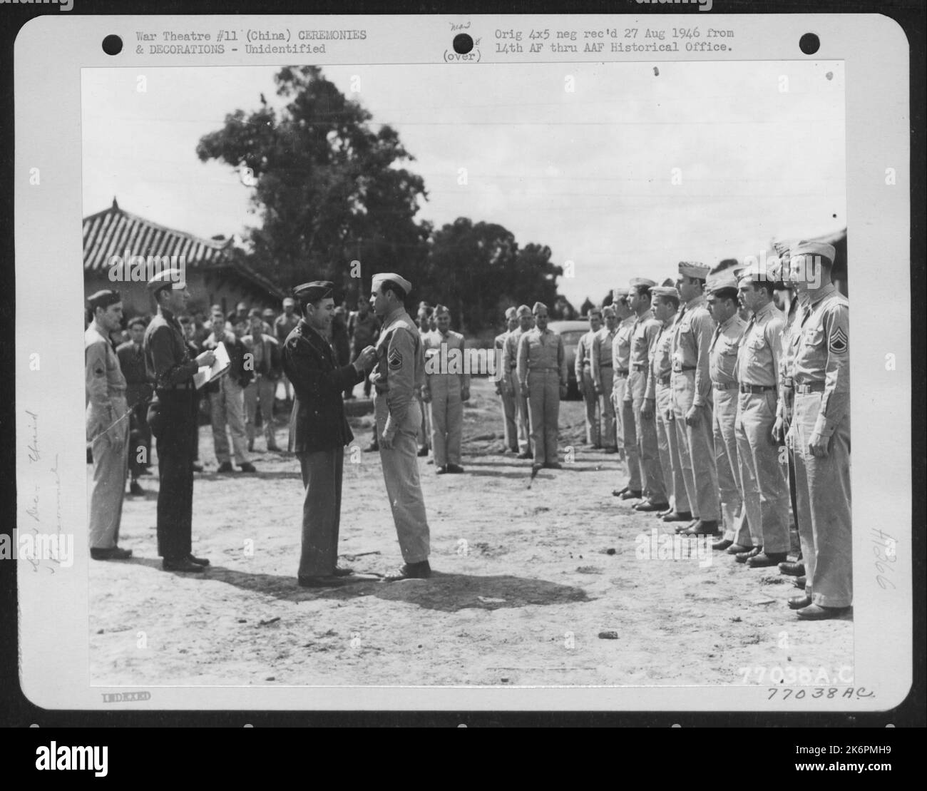 Brig. General Clayton L. Bissell Presents An Award To A Member [Sgt. G ...