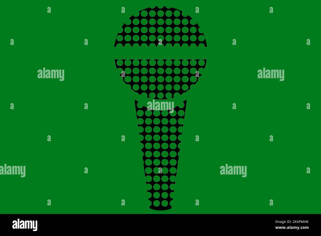 A Silhouette Style Microphone Icons Voice Recorder Radio Broadcast ...