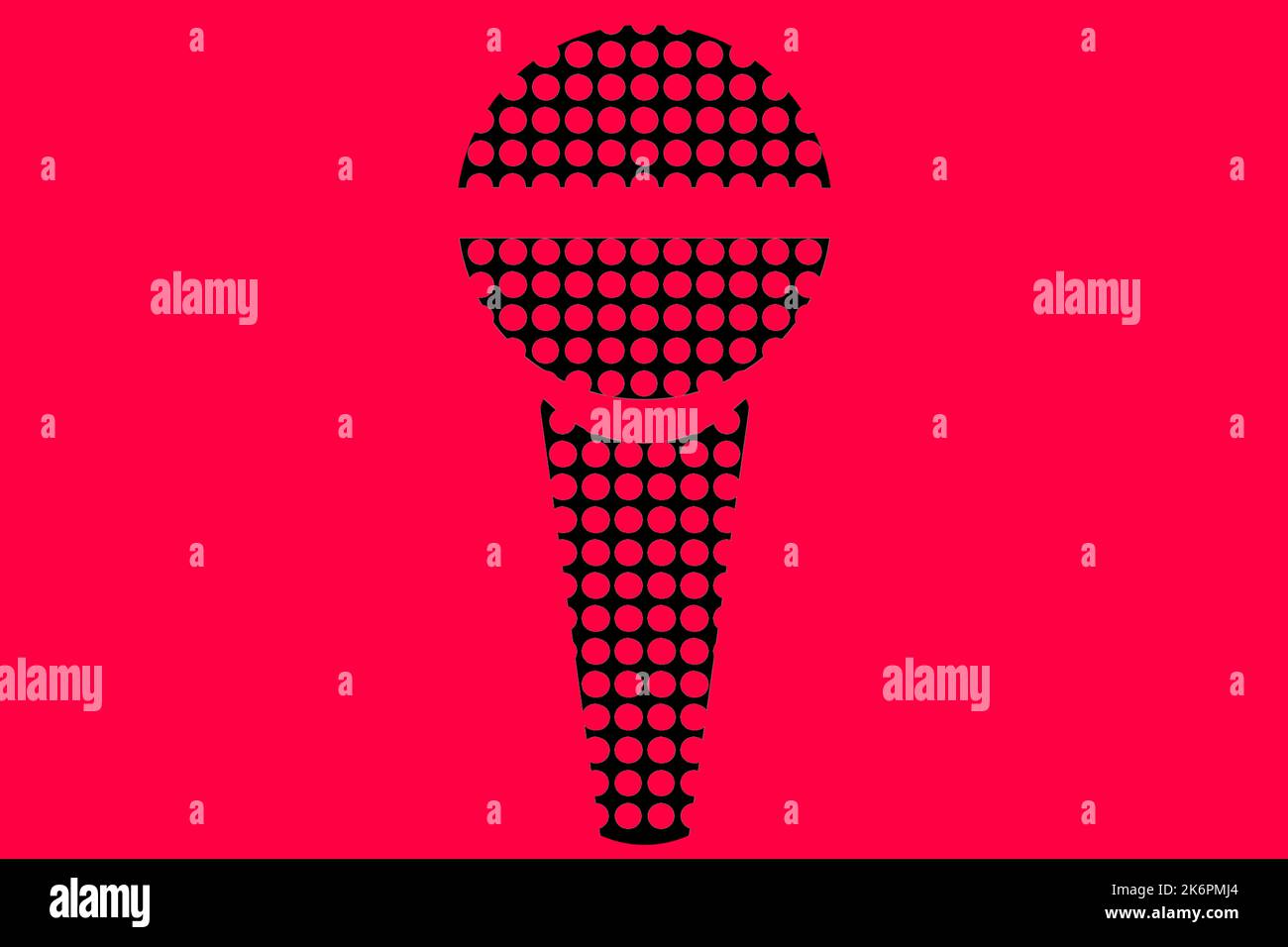 A Silhouette Style Microphone Icons Voice Recorder Radio Broadcast ...