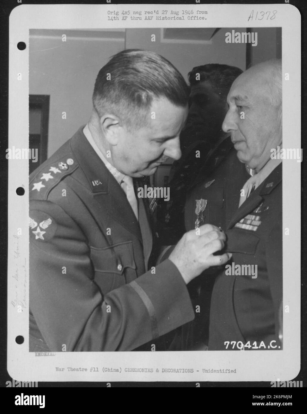 Lt. General George E. Stratemeyer Presents An Award To A Member Of The ...
