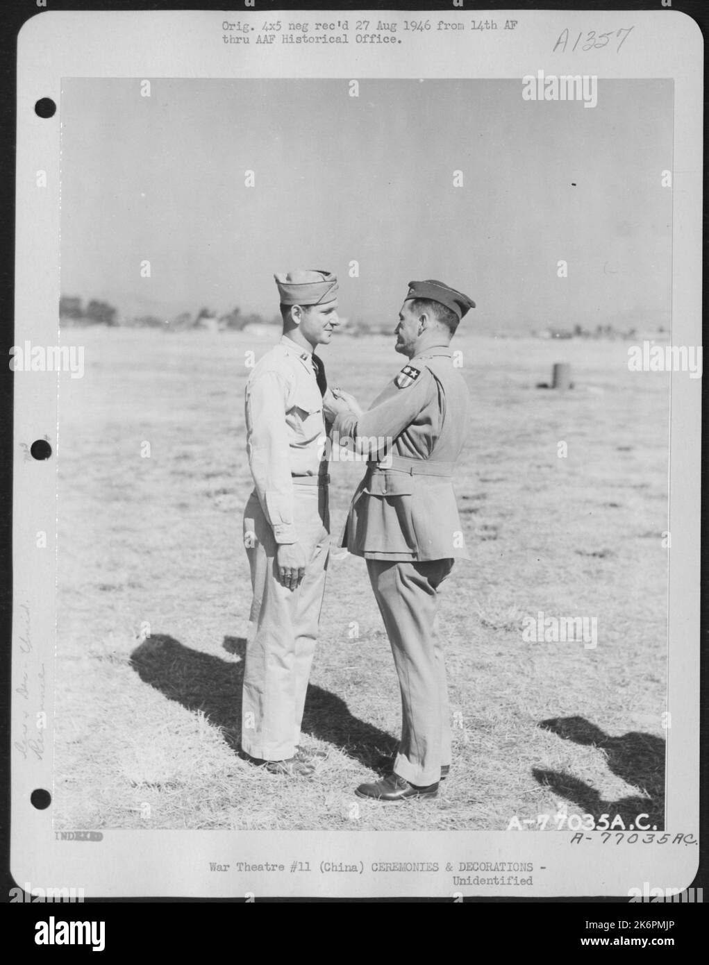 Major General Claire L. Chennault Presents An Award To A Capt. Al Nowak ...