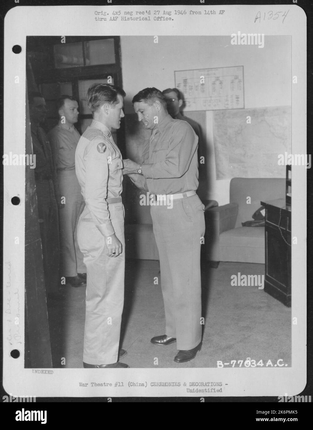 Major General Claire L. Chennault Presents An Award To A Member Of The ...